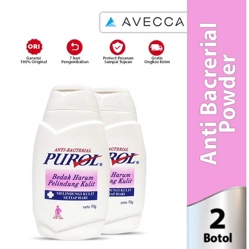 Jual (Isi 2) Purol Parfume Powder Merah 90Gr / Bedak Badan / Anti ...