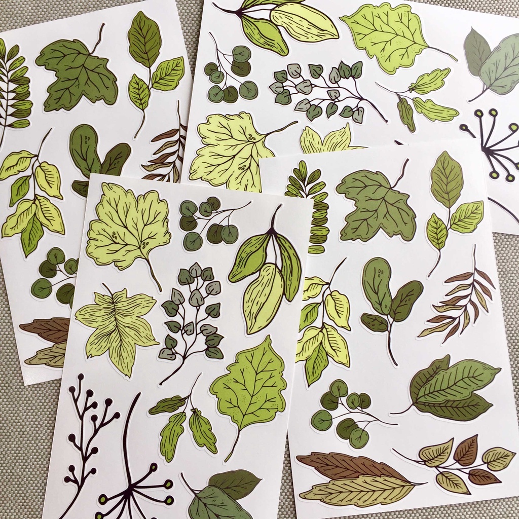 Jual Stiker Aestetic | Sticker Jurnal | Tumblr | Bujo - Daun | Leaf ...
