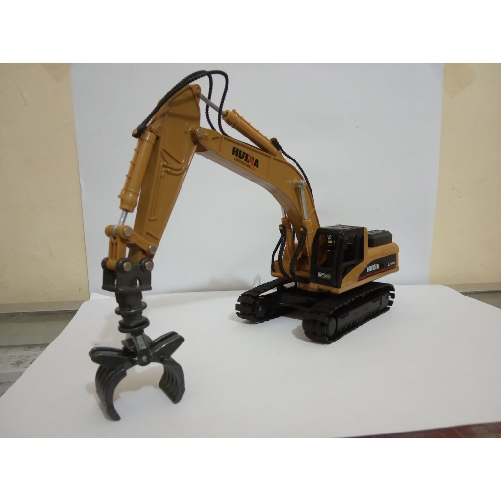 Jual Diecast Grab Excavator miniatur alat berat beko bahan besi mainan ...