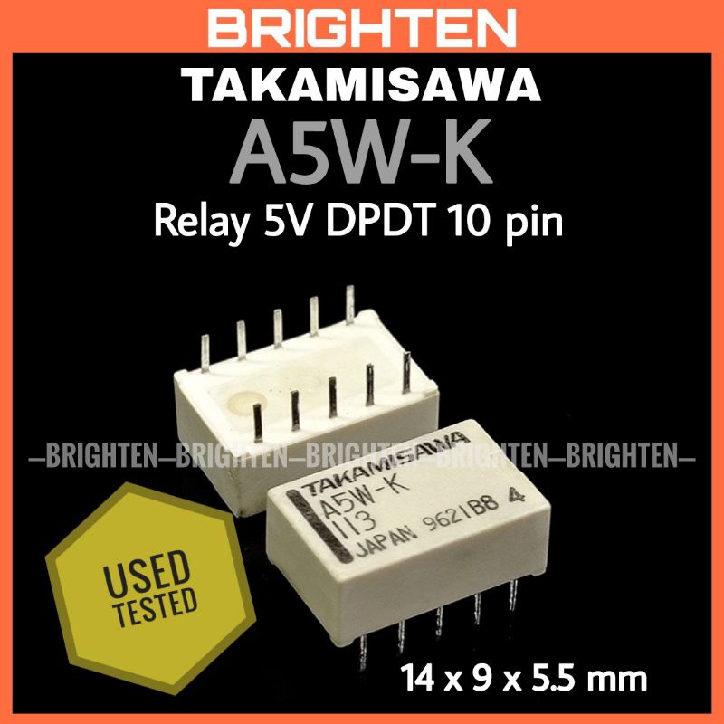 Jual TAKAMISAWA A5W-K Relay 5V DPDT 10 pin | Shopee Indonesia