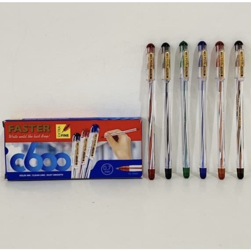 Jual PULPEN FASTER EXTRA FINE C6 DAN EXTRA FINE C600 / 1 BOX ISI 12 PCS ...