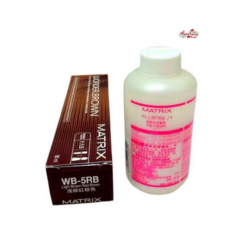 Jual MATRIX Color Light Brown WB-5RB Cat Pewarna Rambut 90 ml + oxidant ...