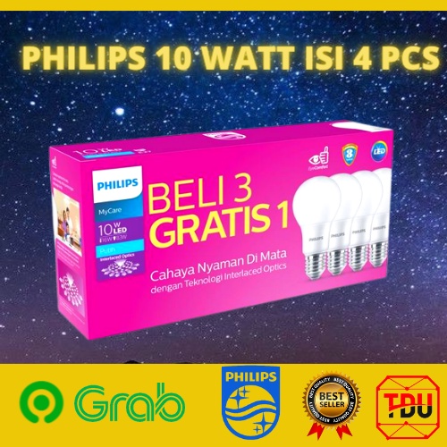 Jual LAMPU Philips PHILLIPS LED MultiPack MyCare LedBulb 10W 6500K ...