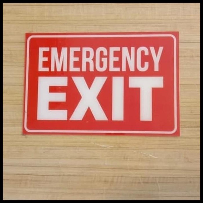 Jual Sign Akrilik K3 Rambu Safety Emergency Exit 20 X 30 Cm | Shopee ...