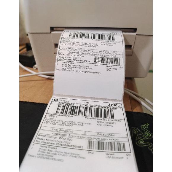 Jual ((BISA COD)) Label Resi 3x4 inch / 78 x 100 / Label Thermal 78 x ...