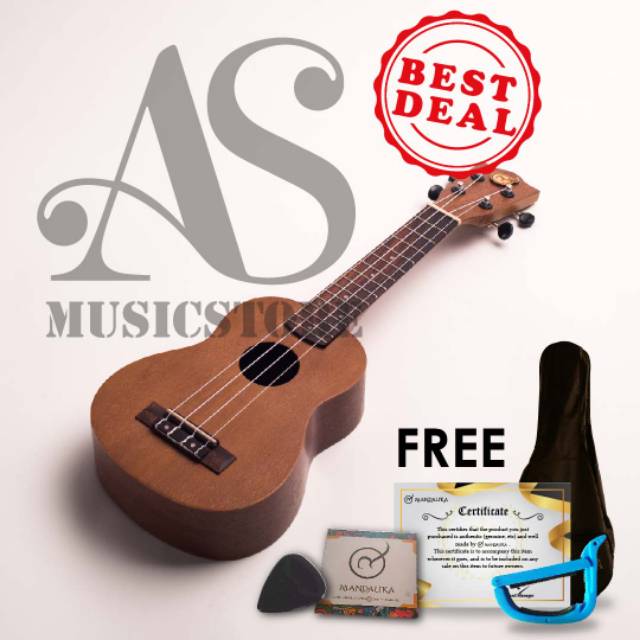 Jual TERLARIS Ukulele Mandalika Soprano Coklat Tua Original Murah [BISA ...