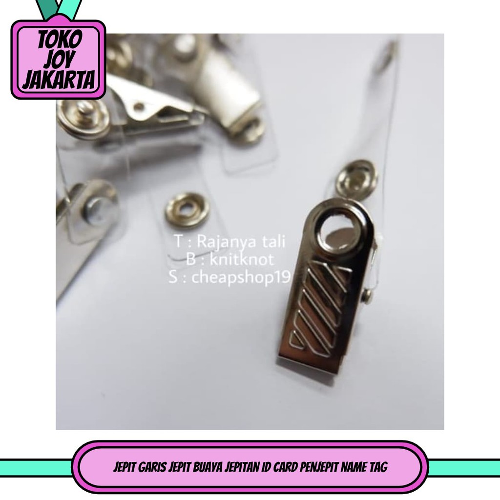 Jual Jepit name tag/Jepit id card / Jepit garis/Jepit buaya | Shopee ...