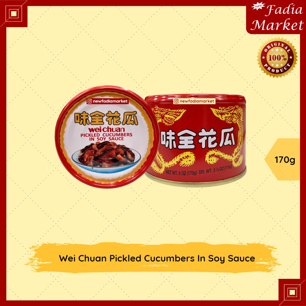 Jual Wei Chuan Pickled Cucumbers in Soy Sauce (Acar Timun/Krai Kaleng ...
