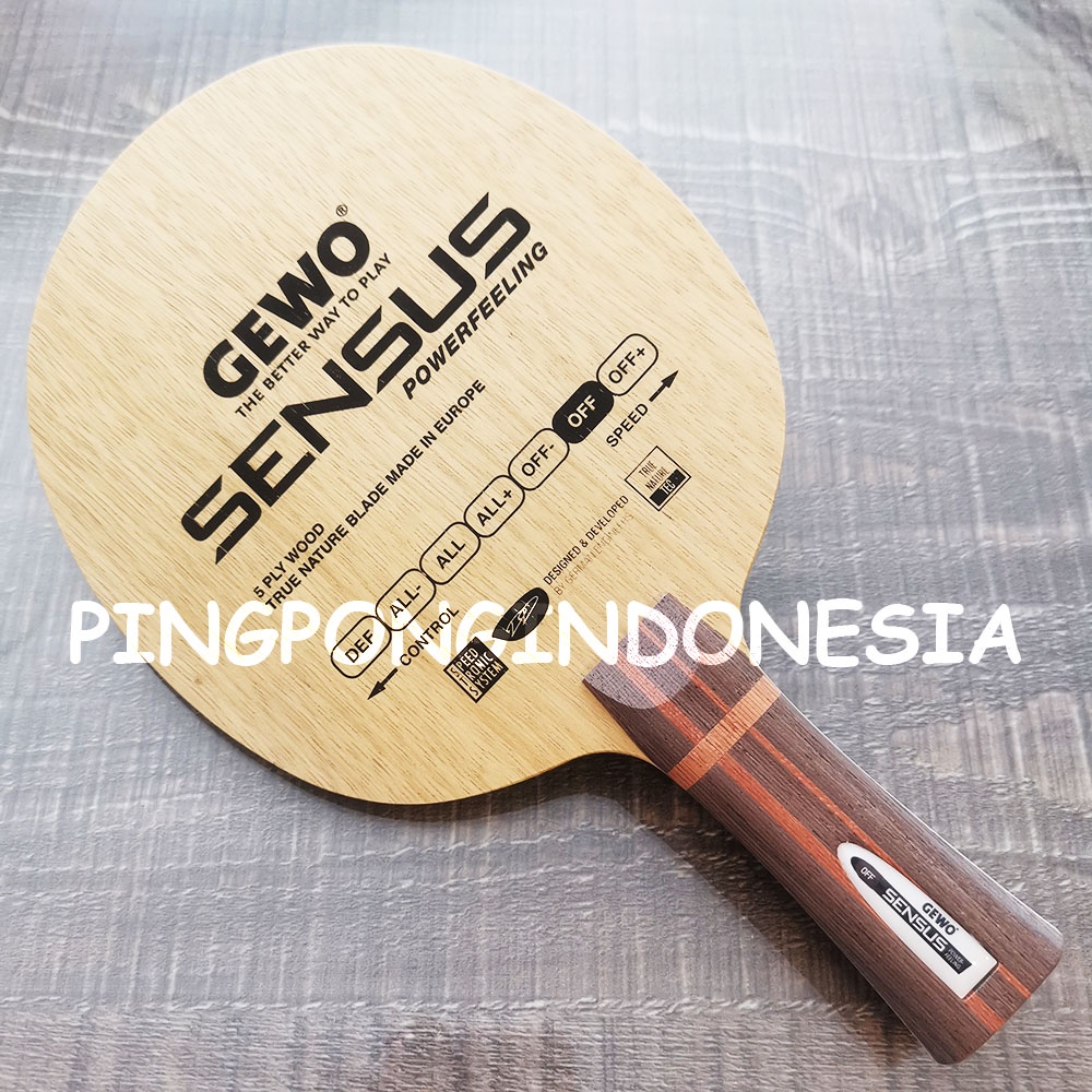 Jual GEWO Sensus Powerfeeling - Kayu Pingpong Blade Tenis Meja Bet Bat Offensive | Shopee Indonesia