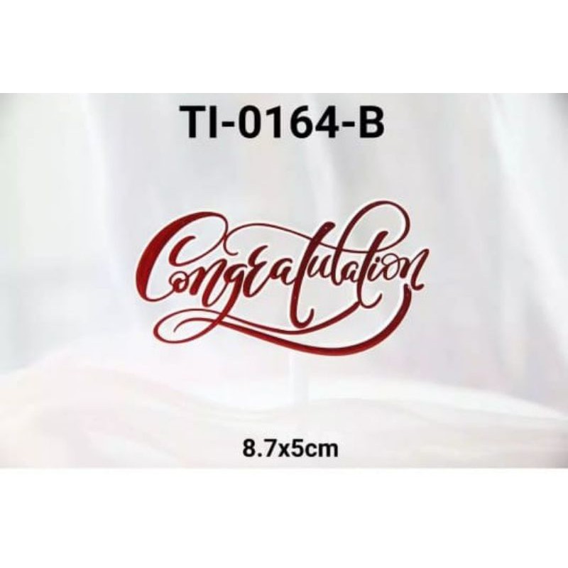 Jual HIASAN KUE / CAKE TOPPER RED-MERAH CONGRATULATION | Shopee Indonesia