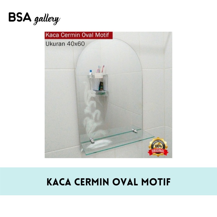 Jual KACA CERMIN OVAL MOTIF GAMBAR DENGAN AMBALAN / CERMIN 40X60 CM ...