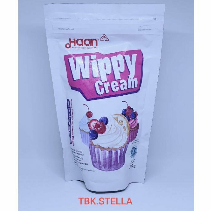Jual HAAN WIPPY CREAM POUCH 200 GR / WHIPPING CREAM BUBUK | Shopee ...