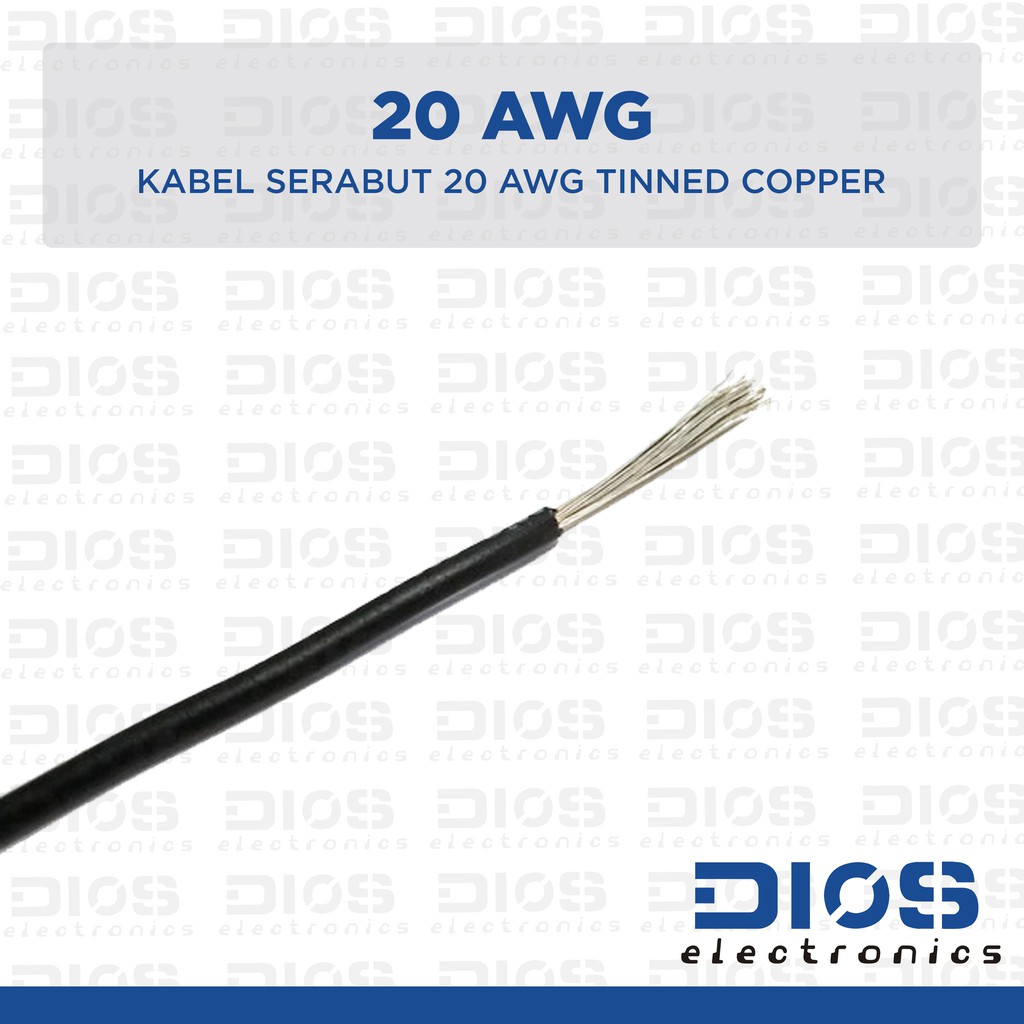 Jual Kabel 20 AWG Serabut Tembaga Putih / Tinned Copper HITAM (per meter) | Shopee Indonesia
