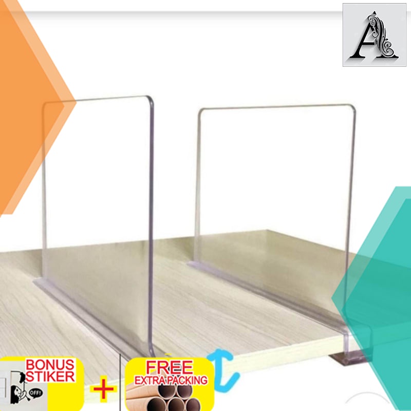 Jual Grosir Akrilik pembatas meja kantor/ partisi meja 60x50cm (type A ...