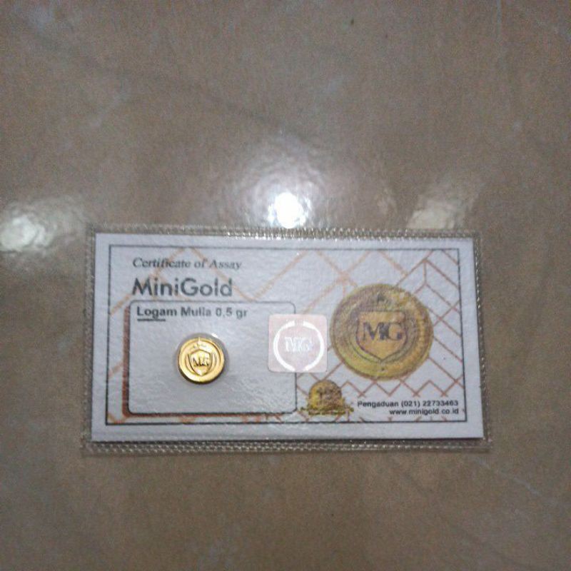 Jual Mini Gold 0.5gr 24K / Logam Mulia / Emas Batangan + Kwitansi Asli ...