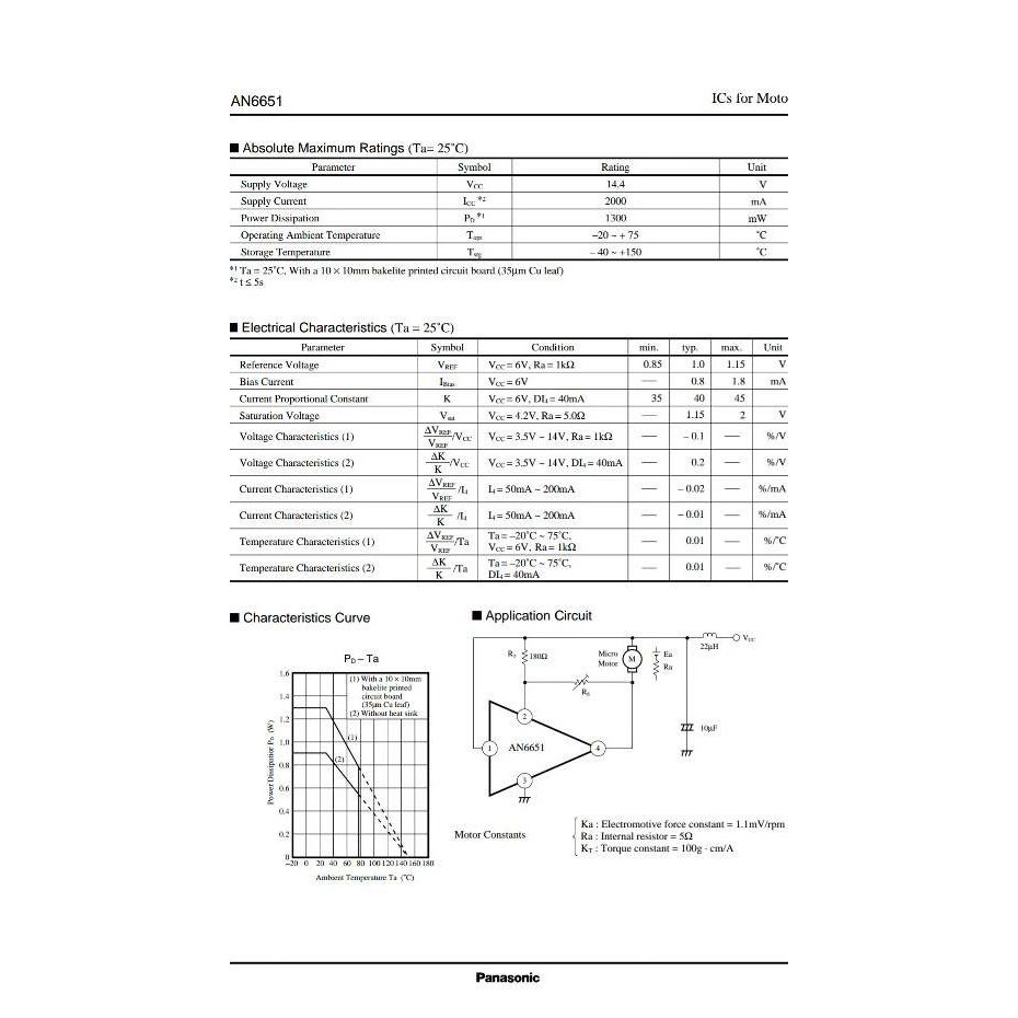 Jual Panasonic AN6651 Motor Control IC JEJ00 Kualitas Baik | Shopee ...