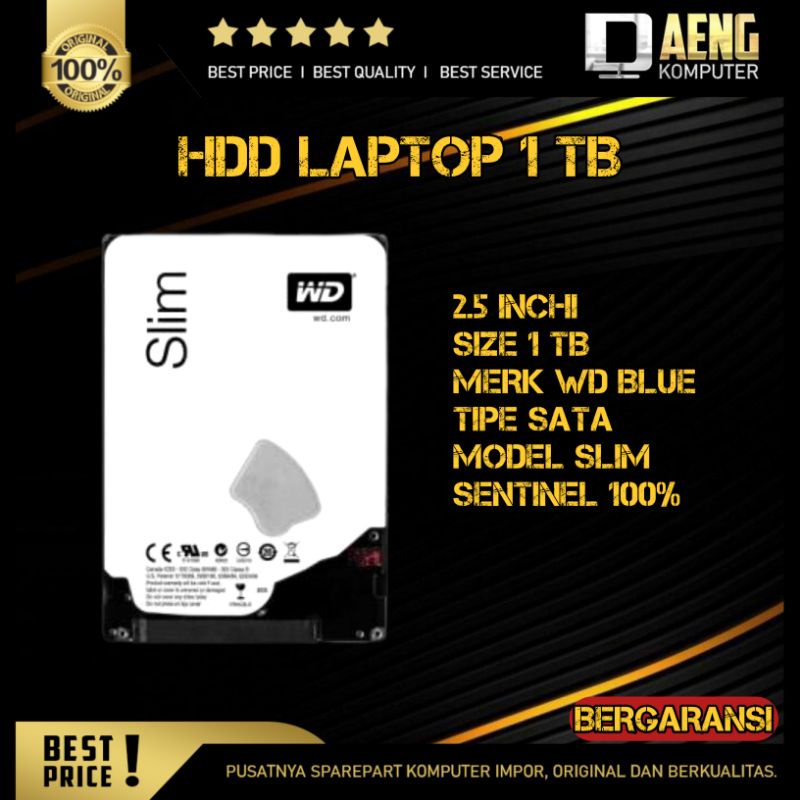 Jual HDD hardisk harddisk hard disk internal laptop 1TB Merk Western ...