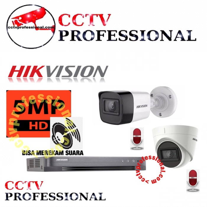 Jual PAKET CCTV HIKVISION 11 CAMERA MIC 16CH REAL 5MP LENGKAP REC V ...