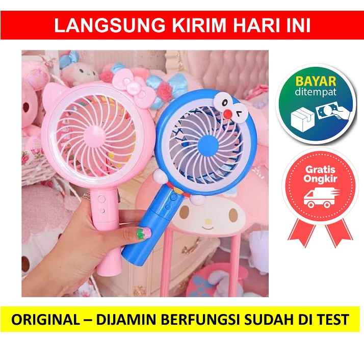 Jual Kipas mini led tangan usb portable charger / mini fan LED light ...