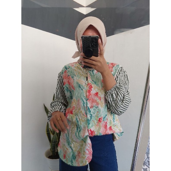 Jual ATASAN KEMEJA RAYON KEKINIAN (OVER SIZE) | Shopee Indonesia