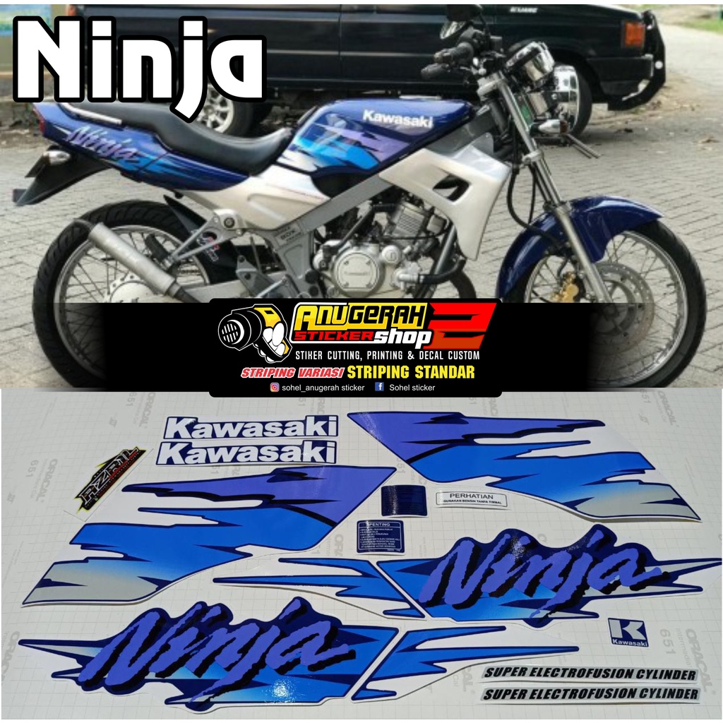 Jual Striping Ninja KIS Th 1996/1997/1998 BIRU | Shopee Indonesia