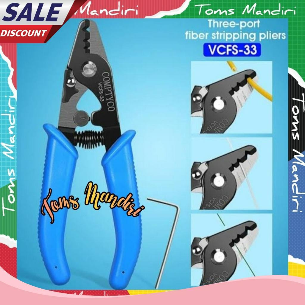 Jual SPESIAL DISKON Stripper Fiber Optic VCFS 33 Tang Kupas Kabel Fiber ...