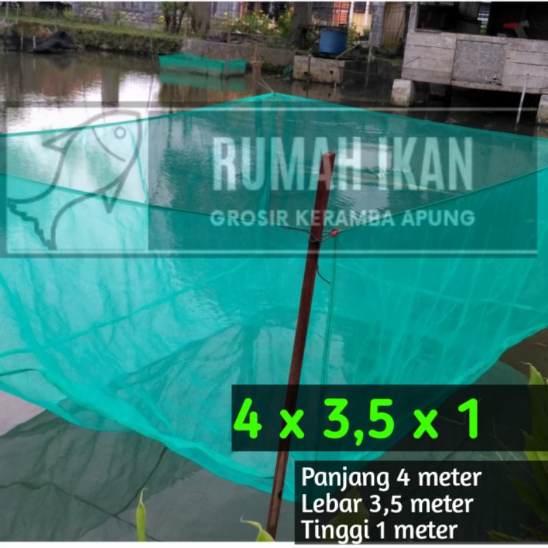 Jual RI - Hapa Jaring Keramba ikan ukuran 4m x 3,5m x 1m Jaring kasa ...