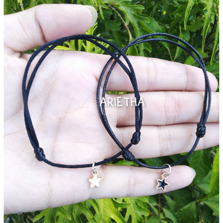 Jual GELANG MINIMALIS BANDUL BINTANG MINI TALI TIPIS 1MM | Shopee Indonesia