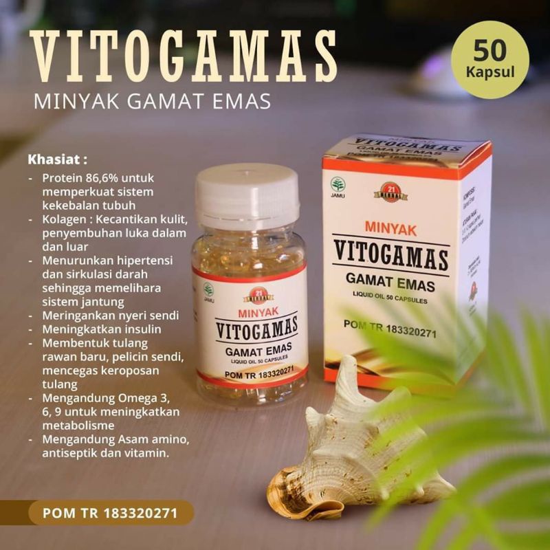 Jual VITOGAMAS GAMAT EMAS Ekstrak Teripang Laut Emas Gamat Gold Minyak ...