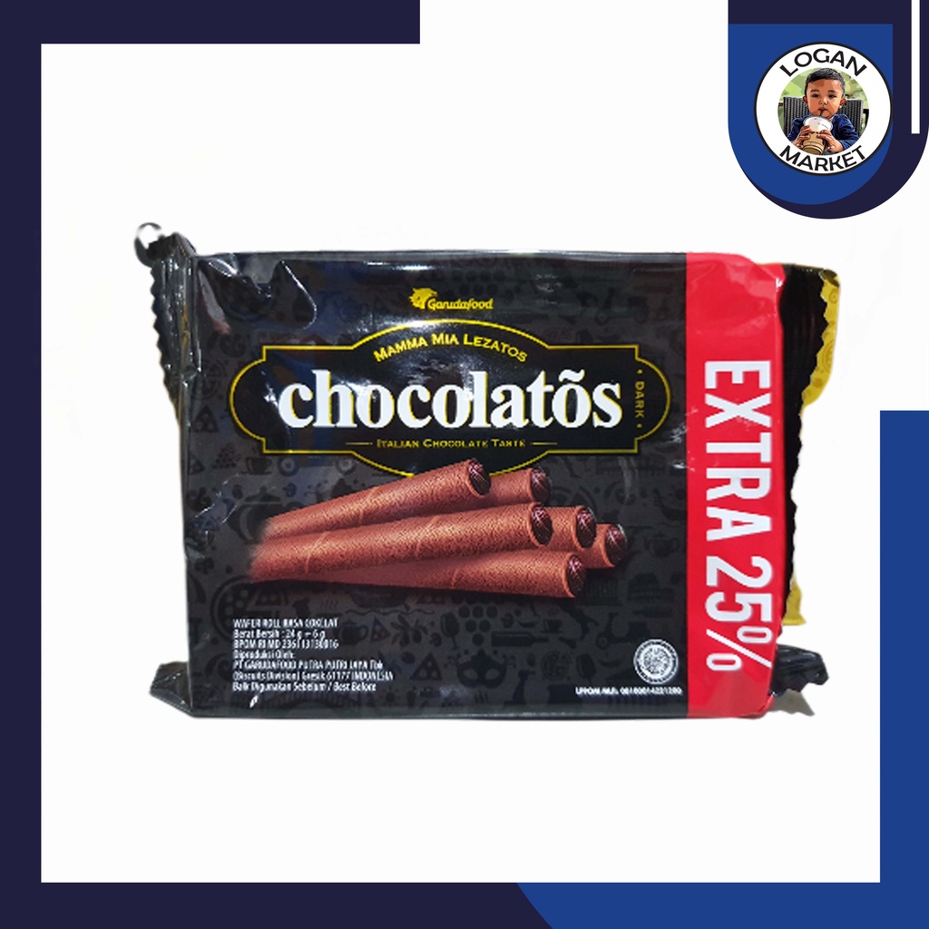 Jual Chocolatos Wafer Roll Mini Pack Dark Chocolate Coklat | Shopee ...