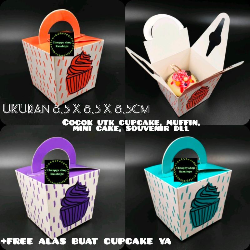 Jual Mini Box Cup Cake Box Mini Cake Box Muffin Box Kue bolu box ...