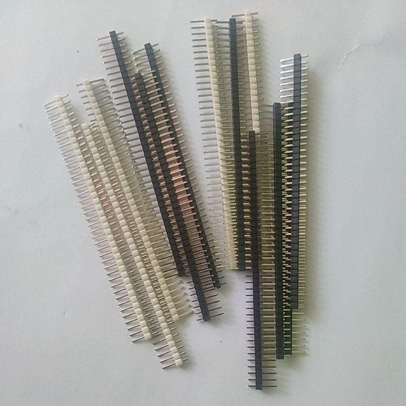 Jual Pin header male 2.54mm jumlah pin 40 breadboard arduino | Shopee ...
