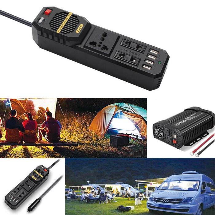 Jual AutoShop Car Power Inverter DC 12 to AC 220V 200W BYGD Converter ...