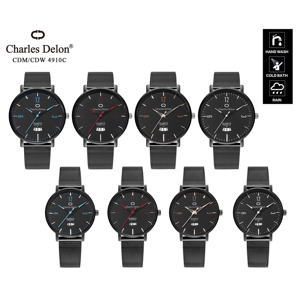 Jual Jam Tangan Wanita Pria Couple Watch Rantai Anti Air Tanggal Box ...