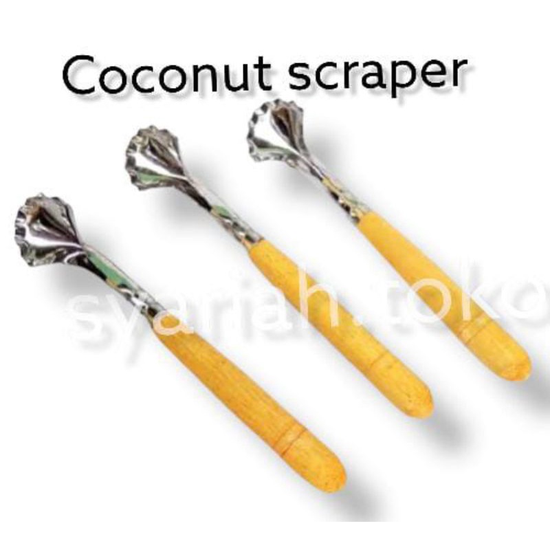 Jual kerok degan kerok kelapa gagang kayu kerok stainless keruk kelapa ...