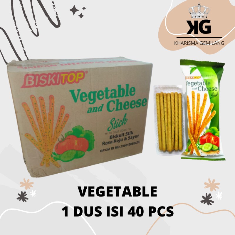 Jual BISKITOP - (1 DUS) VEGETABLE STICK 60g Biskuit Anak Snack Cemilan ...