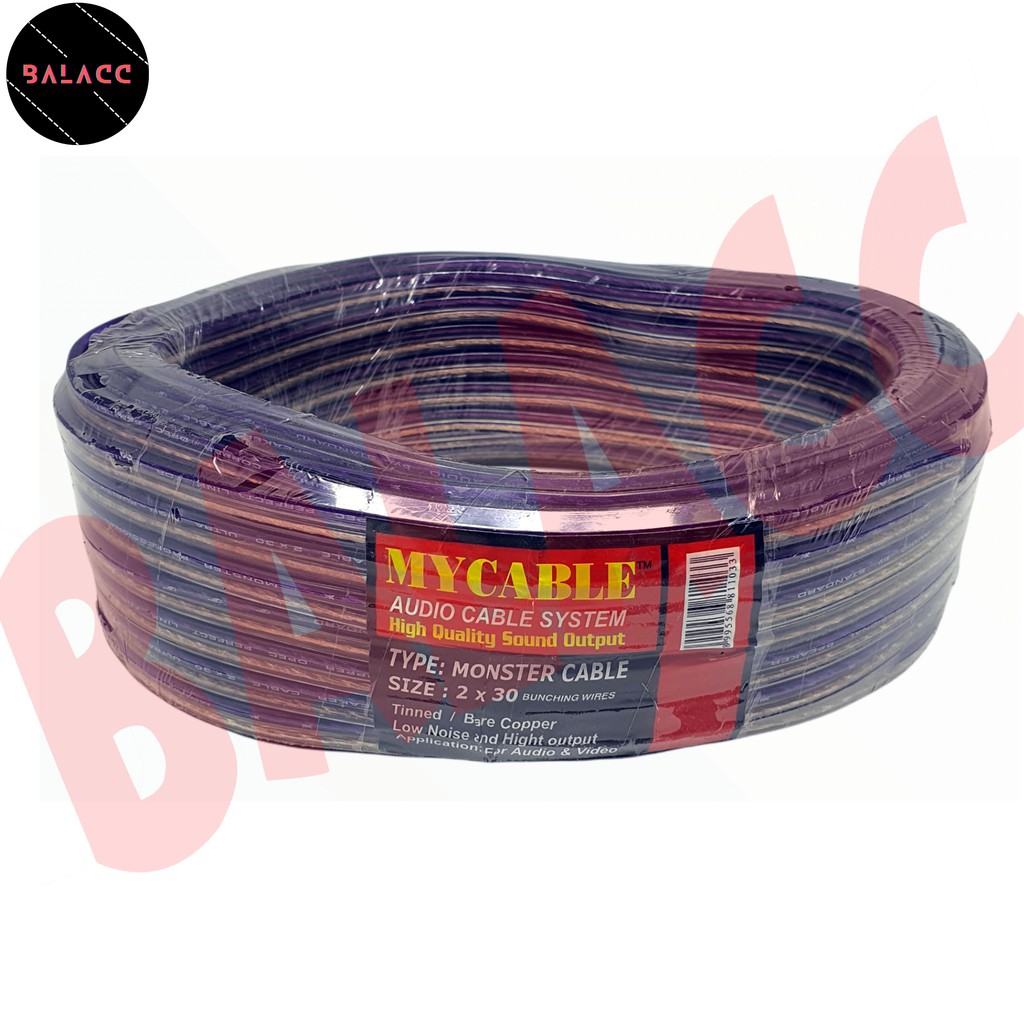 Jual Kabel Monster Kabel Transparan 2x30 Kabel Audio Speaker 30 Yard ...