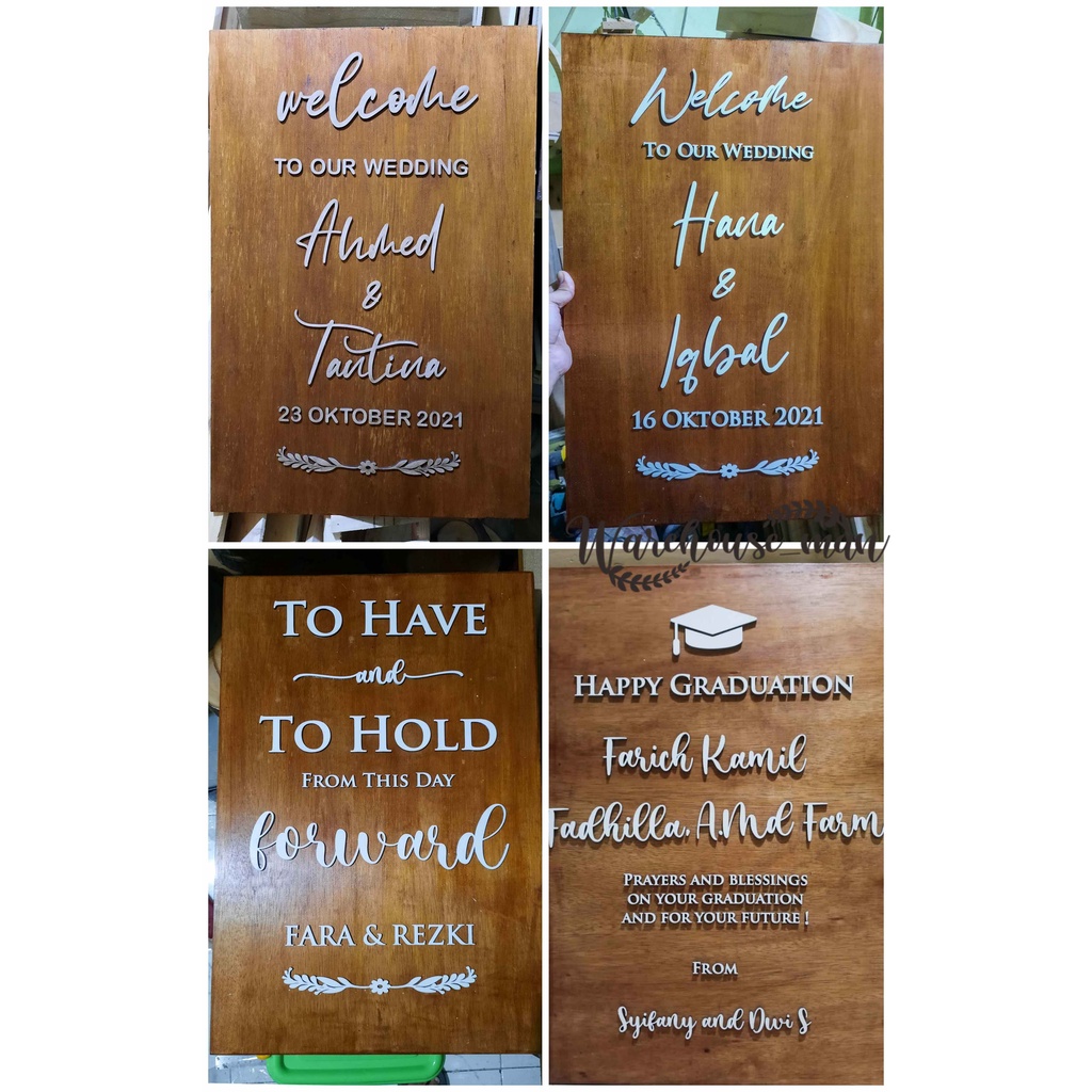 Jual welcome sign 40x60 cm tanpa kaki | Shopee Indonesia