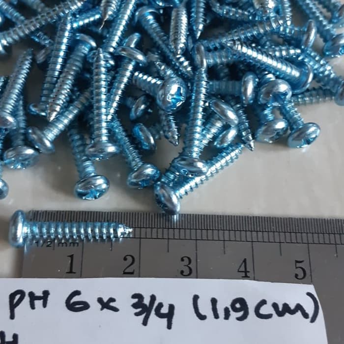 Jual Skrup 2cm PH 6x3/4" Sekrup 50 pcs | Shopee Indonesia
