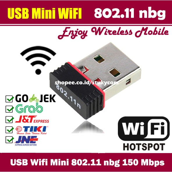 Jual Mini WiFi Dongle USB Wireless Adapter 150 Mbps | Shopee Indonesia