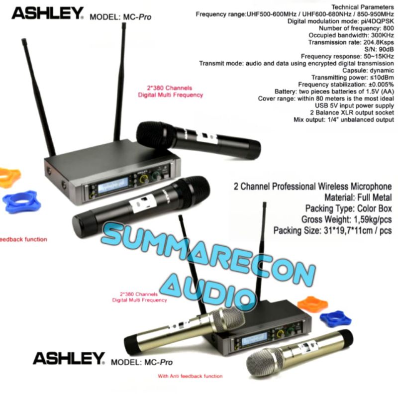 Jual MIC WIRELESS ASHLEY MC PRO ORIGINAL NEW PRODUCK ASHLEY | Shopee ...