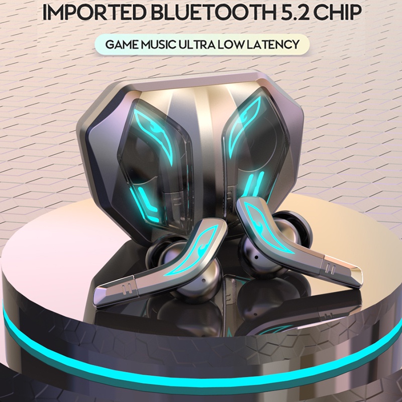 Jual COD Earphone Gaming Headset Wireless 5.2 Bluetooth Hedset Gaming ...