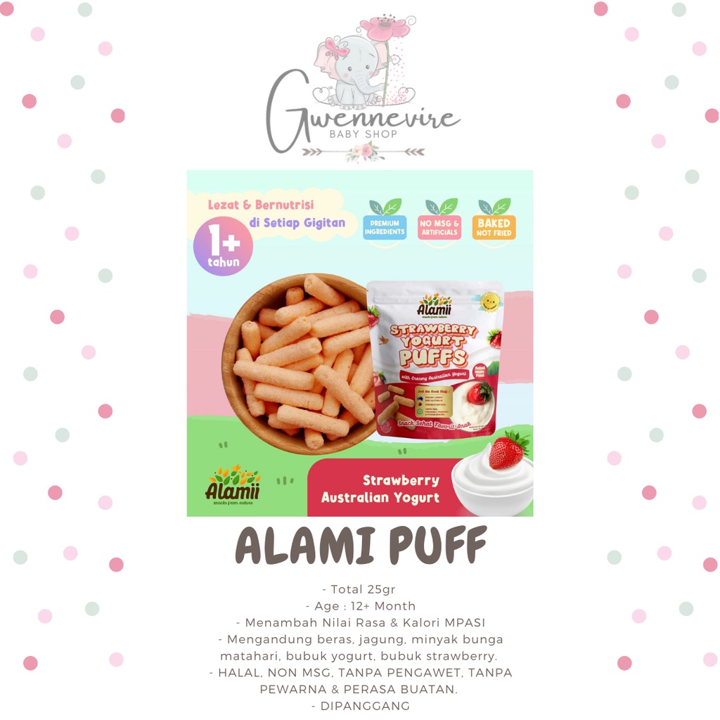 Jual ALAMI Puffs Snack Sehat Untuk MPASI / Snack Anak Sehat / Snack ...
