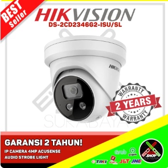 Jual IPCAM Indoor 4MP Accusense HIKVISION DS-2CD2346G2-ISU/SL LED Suara | Shopee Indonesia