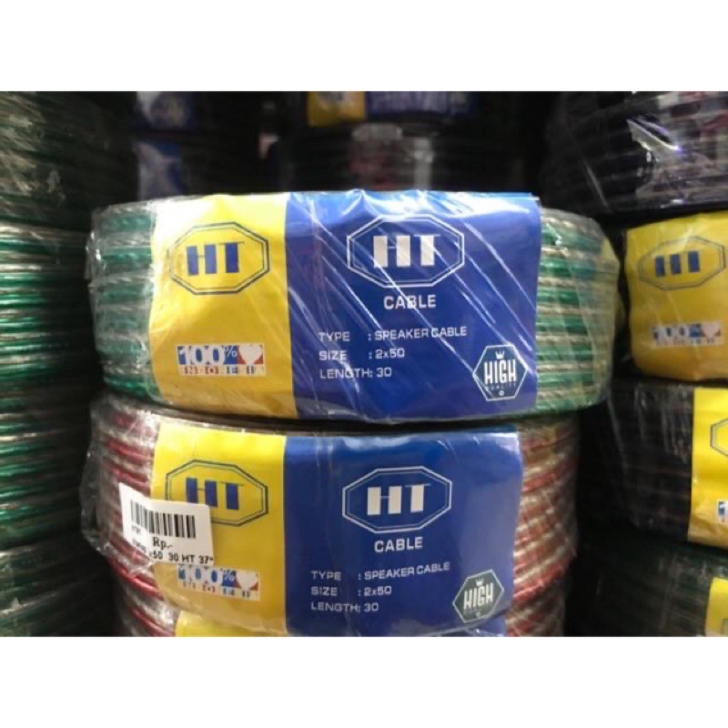 Jual Kabel Transparan HT Speaker Cable Ukuran 2x50 Length 30 Yard ...