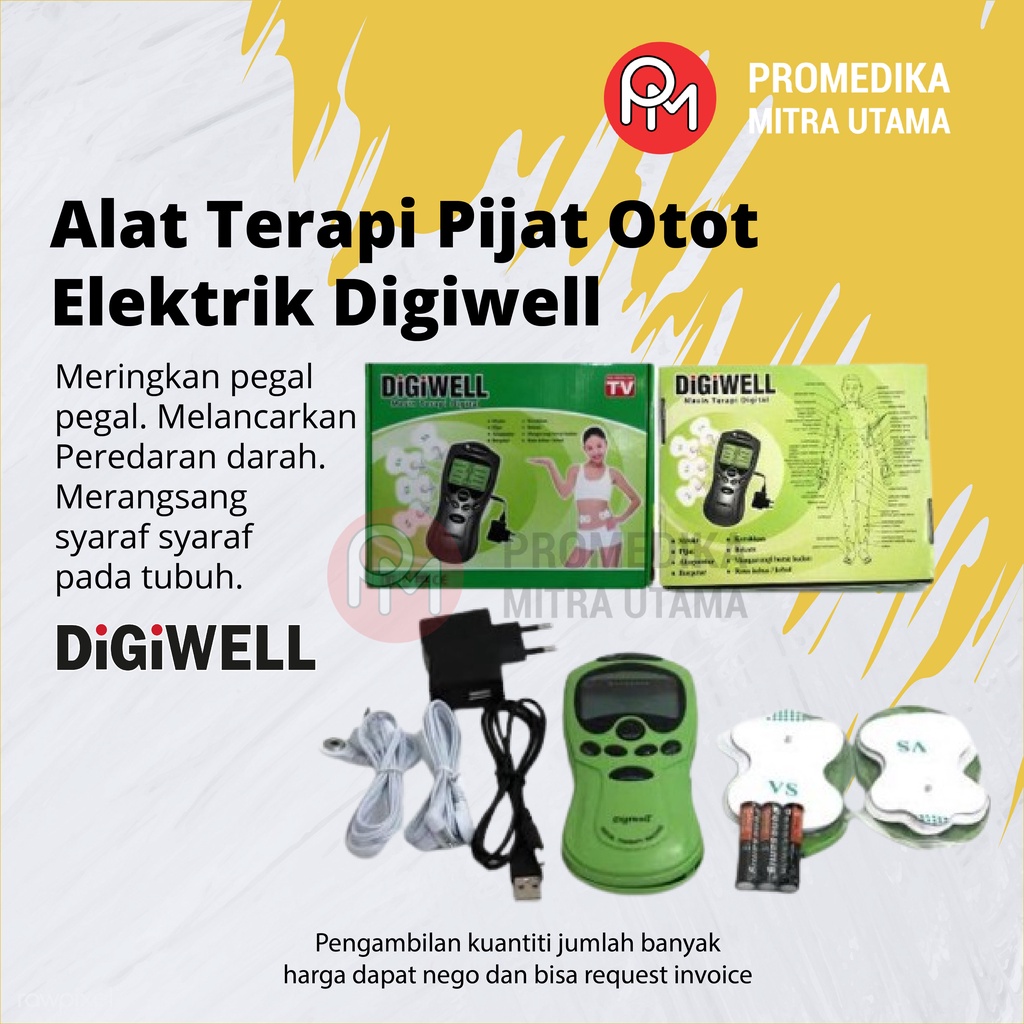Jual Alat Terapi Pijat Otot Elektrik Digiwell | Alat untuk meredakan pegal pegal | Shopee Indonesia