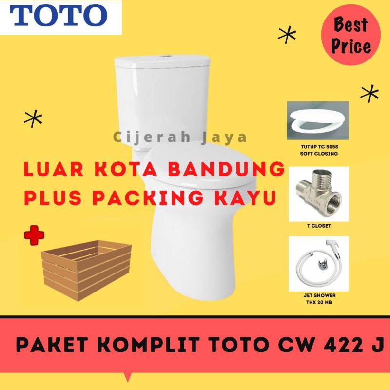 Jual CLOSET DUDUK TOTO CW 422J / KLOSET DUDUK TOTO CW422J DUAL FLUSH ...