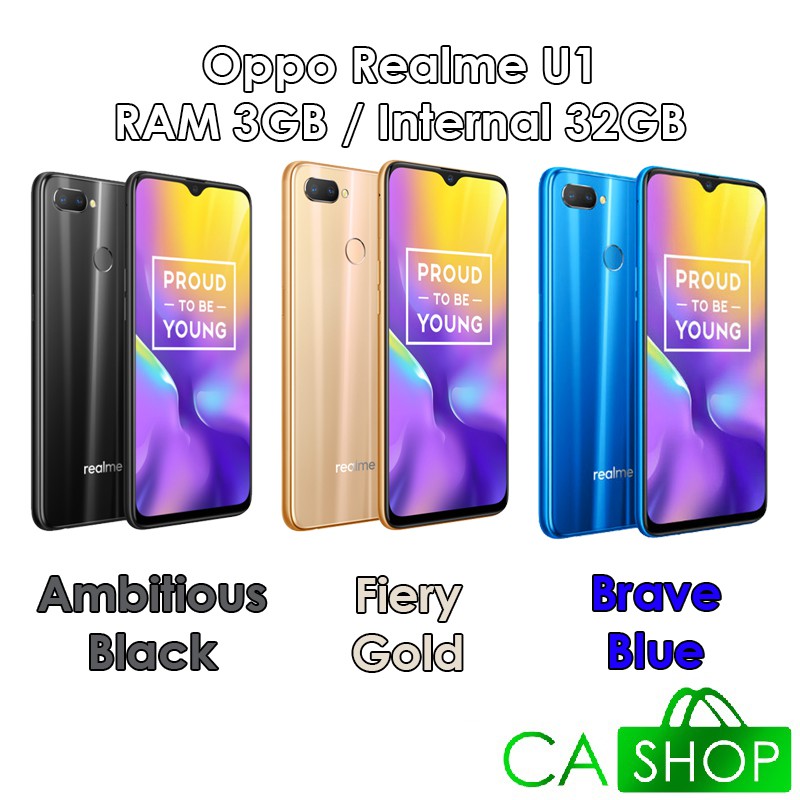 Jual Realme U1 - 3GB 32GB (3/32) - Ambitious Black / Fiery Gold / Brave ...