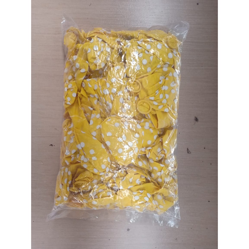 Jual 1pack BALON LATEX POLKADOT KUNING (SB) | Shopee Indonesia