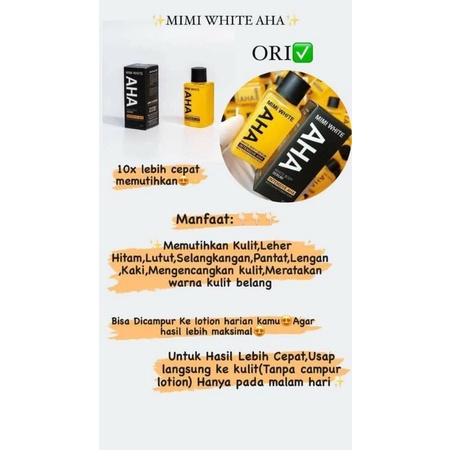 Jual Mimi white AHA / AHA MIMI WHITENING | Shopee Indonesia